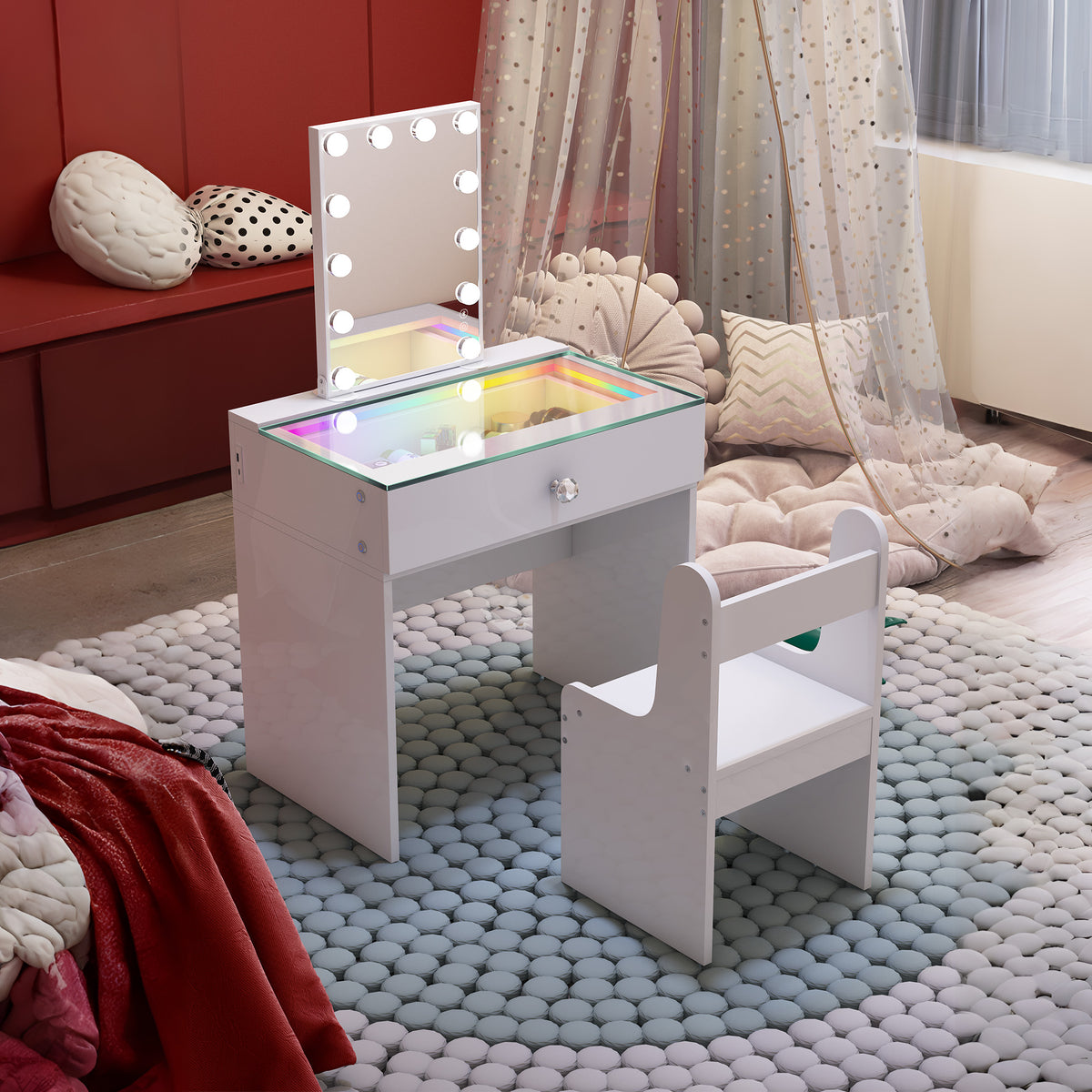 Elsa Beauty Collection | Complete RGB Vanity Desk System