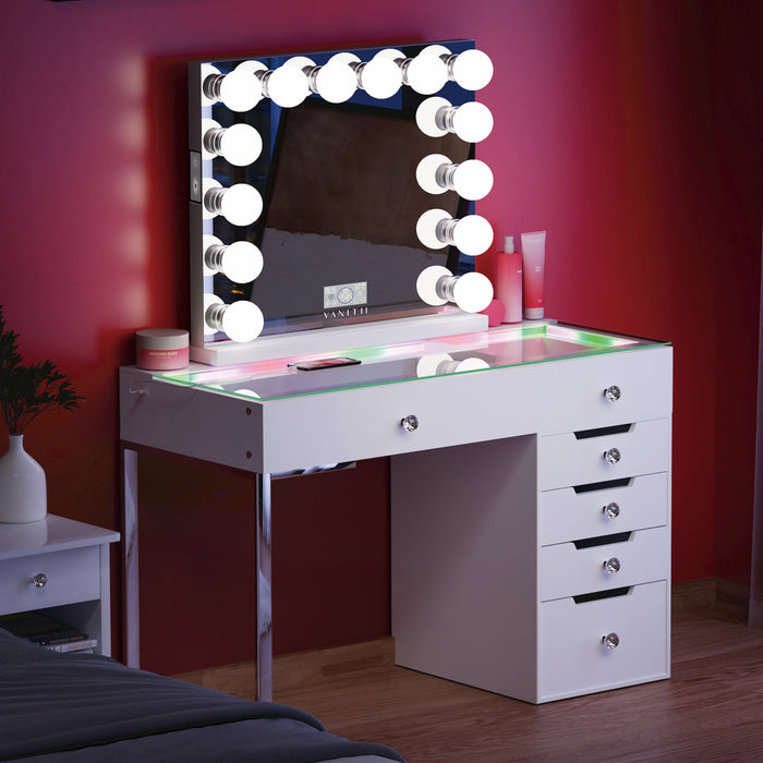 VANITII Diana Vanity Desk - Vanity Desk With Mirror - Vanity Desks