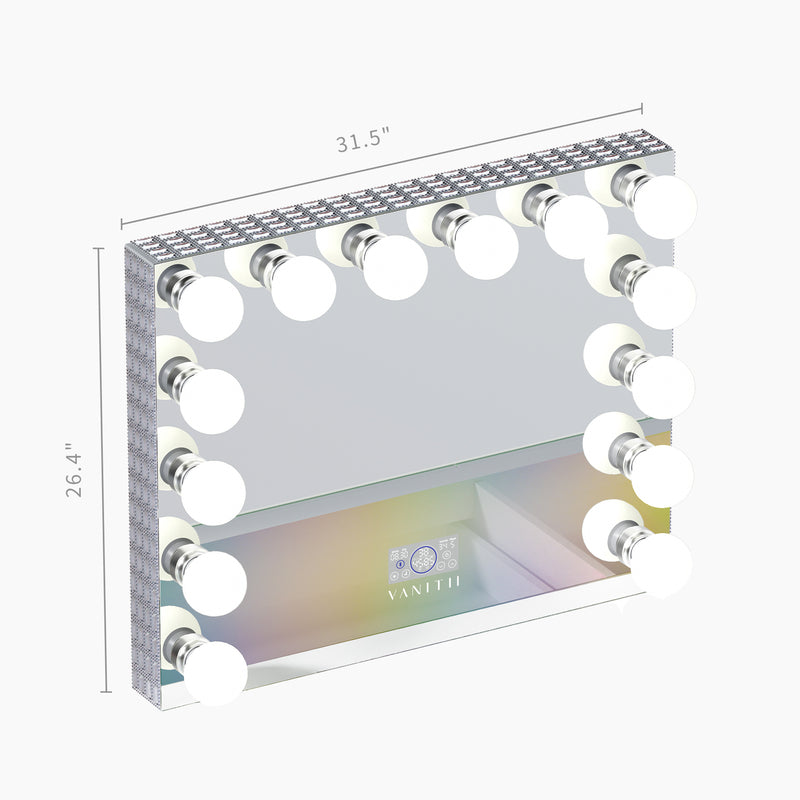 Angel Vanity Set | Crystal LED Beauty Station with RGB Lighting System