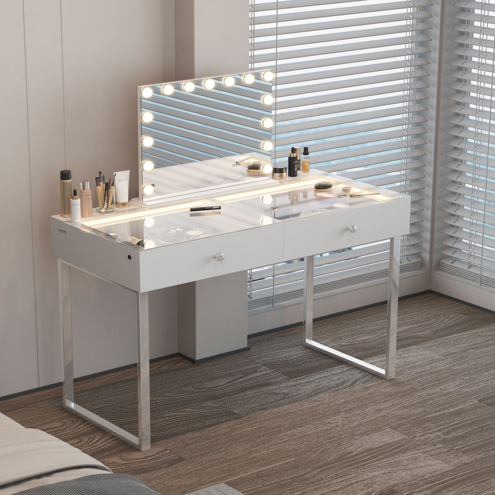 VANITII Alice Vanity Desk - Vanity Desk With Mirror - Vanity Desks