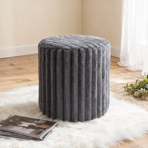 Vanity Chair: Smooth Rabbit Fur