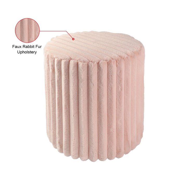 Vanity Chair: Smooth Rabbit Fur